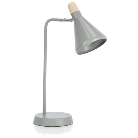 Andrea Bizzotto Garderobe Bizzotto Tischlampe Brill Grau Aus Stahl Und Kiefernholz