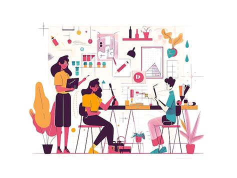 Premium Photo Whimsical Product Designer With Characters Designing