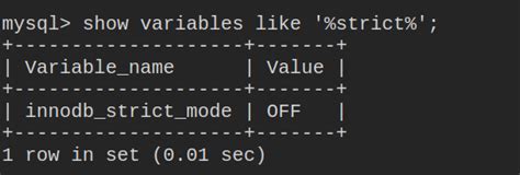 Set Variable Innodb Strict Mode To OFF On Target How To