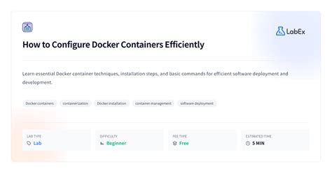 How To Configure Docker Containers Efficiently Labex