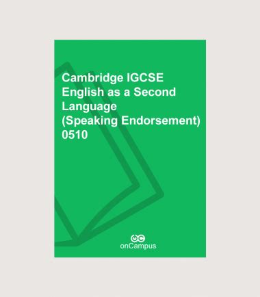 Cambridge IGCSE First Language English May June OnCampus Private Candidate