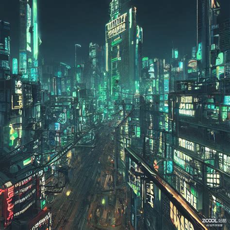 AI创作实验室 霓虹灯广告排高楼建筑 西瓜牛奶棒冰 站酷ZCOOL