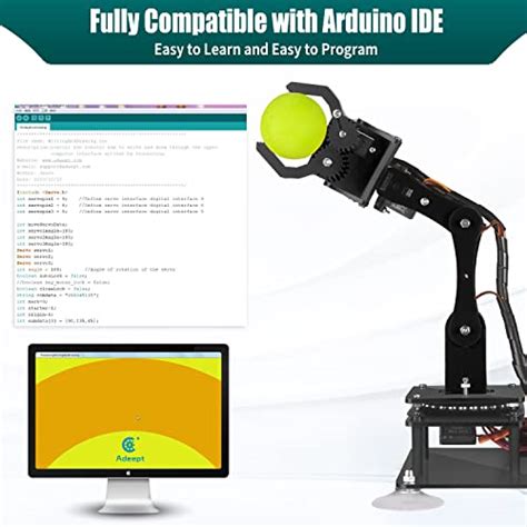 Adeept Kit De Brazo De Robot De 5 Dof Robótico De 5 Ejes Compatible Co Marketify Mx