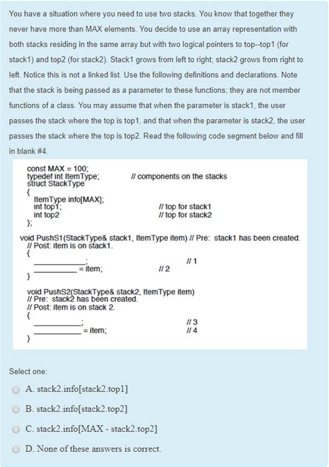 Solved Read The Following Code Segment And Fill In Blank 3
