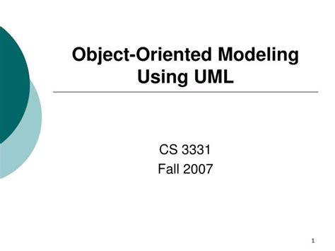 Ppt Object Oriented Modeling Using Uml Powerpoint Presentation Free