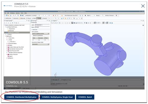 how to run comsol distributed multiphysics workflow nimbix