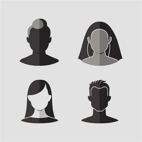 Premium Vector Woman Default Avatar Profile Icons Gray Placeholder Woman Vector Flat Minimal