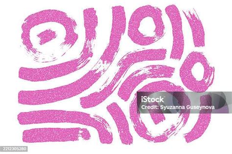 구불구불한 선과 동그라미를 그립니다 벡터 손으로 그린 웨이브 둥근 페인트 모양 사진 복사 인쇄 추상 곡선 자유형 그래픽 낙서 붓