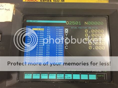 Fanuc 15 Om Is Ignoring The Tool Offset Table How Do I Re Enable It
