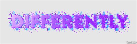 differently text effect and logo design word