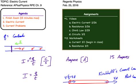 Electric Current Regents Physics