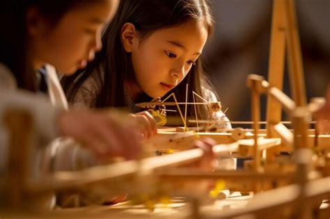 Premium Ai Image Girls Engaged In A Handson Engineering Project