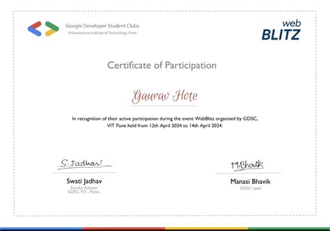 Gaurav Hote On Linkedin Webblitz Gdsc Vit Webdev Html Css