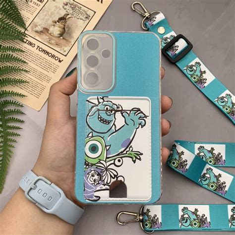 قاب گوشی Galaxy S23 Fe سامسونگ ژله ای جاکارتی بند آویز دار گردنی ایربگ