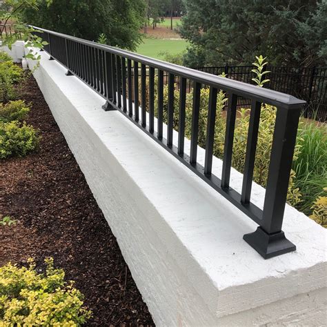 Exterior Residential Iron Railings Custom Aluminum Railings In Raleigh Nc Deck Porch Rails