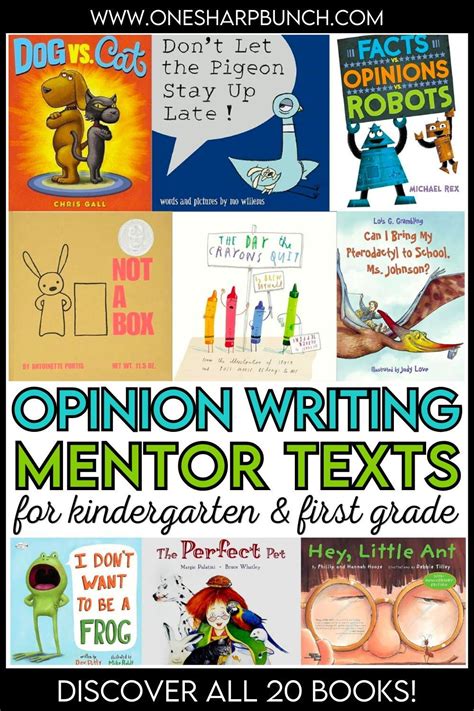 20 Opinion Writing Mentor Texts For Kindergarten Artofit
