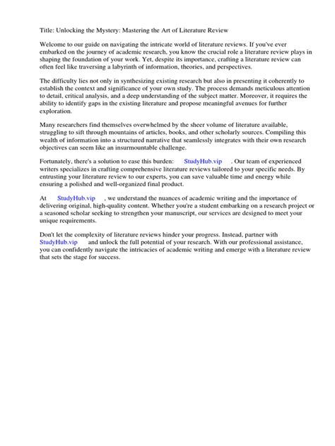 Introduction Literature Review Difference Pdf Systematic Review