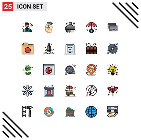 Set Of 25 Modern Ui Icons Symbols Signs For Card Creditcard Skill Medical Insurance Editable