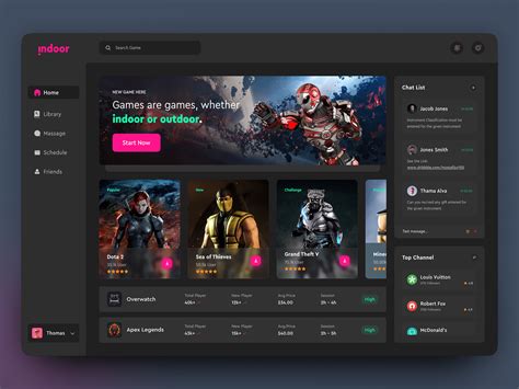 Gaming Dashboard Behance
