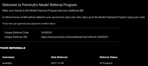 Referral Program Pornhub Help
