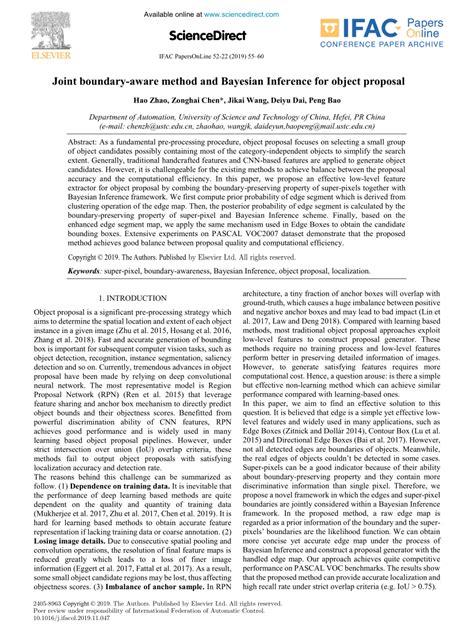 Pdf Joint Boundary Aware Method And Bayesian Inference For Object