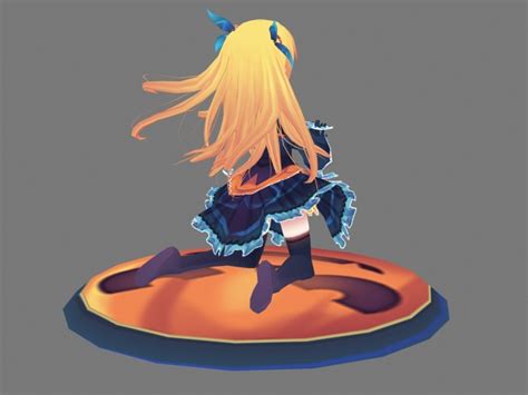 Anime Girl Character 3d Model 3ds Max Files Free Download Cadnav