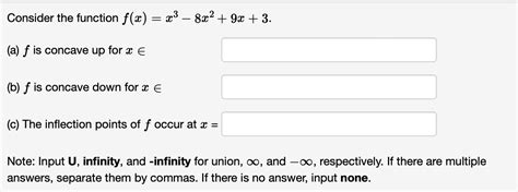 solved consider the function f x x3−8x2 9x 3 a f is