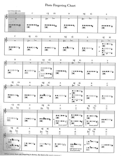 Flute Notes Chart Pdf At Gladys Starr Blog