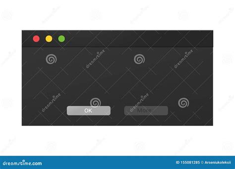 Dark Theme Of An Error Message Popup Stock Vector Illustration Of Dialog Critical
