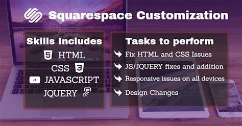 Add Custom Html Css And Js Code To Squarespace Website By Zain