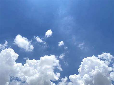 Clean Blue Sky And White Clouds Sky Background With Space For Decoration And Used To Make
