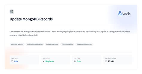 How To Update Mongodb Records Labex