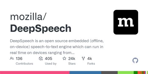 Github Mozilladeepspeech Deepspeech Is An Open Source Embedded