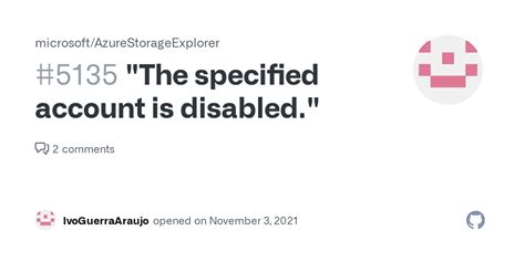 The Specified Account Is Disabled · Issue 5135 · Microsoft