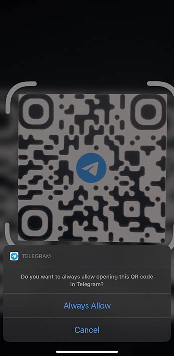 how to join a telegram group with a qr code