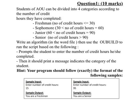 Important Note • For All Questions You Need To