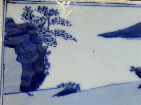 A Chinese Blue And White Rectangular Tile Kangxi Rob Michiels Auctions