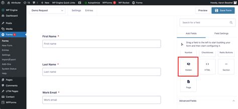 Add Hidden Fields To Gravity Forms Attributer