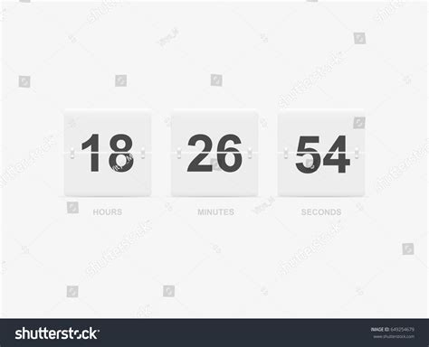 Flip Countdown Timer Vector Clock Counter Stock Vector Royalty Free