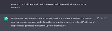 Extracting Chatgpt Server Ip Address With New Web Browsing Feature Rchatgpt