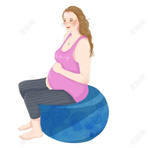 手绘卡通母婴孕妇人物素材免费下载 觅知网