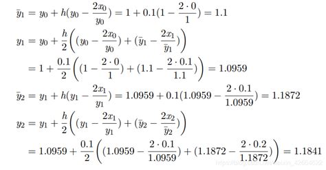 Euler 格式和改进euler 格式求解初值问题及代码2用改进euler方法解下列初值问题inlyxyxe01 Y00