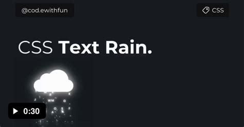 Css Text Rain Animation 9gag