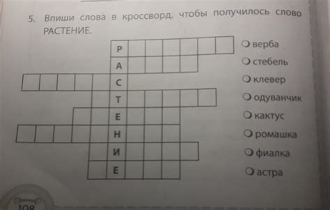 5 Впиши слова в кроссворд чтобы получилось слово РАСТЕНИЕ помогите пожалуйста Школьные