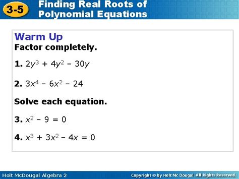 3 5 Finding Real Roots Of Polynomial Equations
