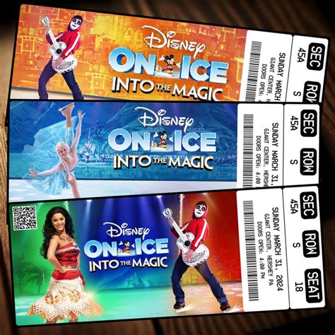 Printable Disneyland On Ice Into The Magic Ticket Ice Skating Live Show