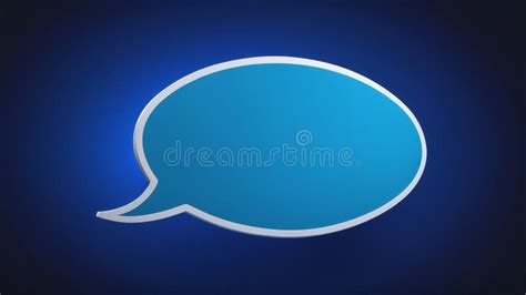 Blue Empty Dialog Cloud For Text On Blue Background Stock Image Image