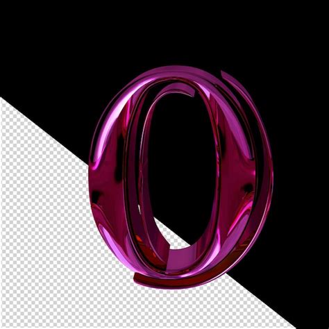 Lettre De Symbole Violet O Psd Premium