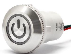 MM IP Plastic Metal Push Button Switch With Wire Indicatorlight