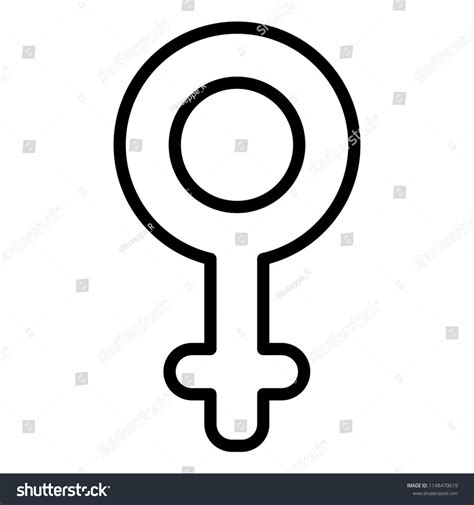 Line Pictogram Woman Sex Symbol Style Stock Vector Royalty Free 1148470619 Shutterstock